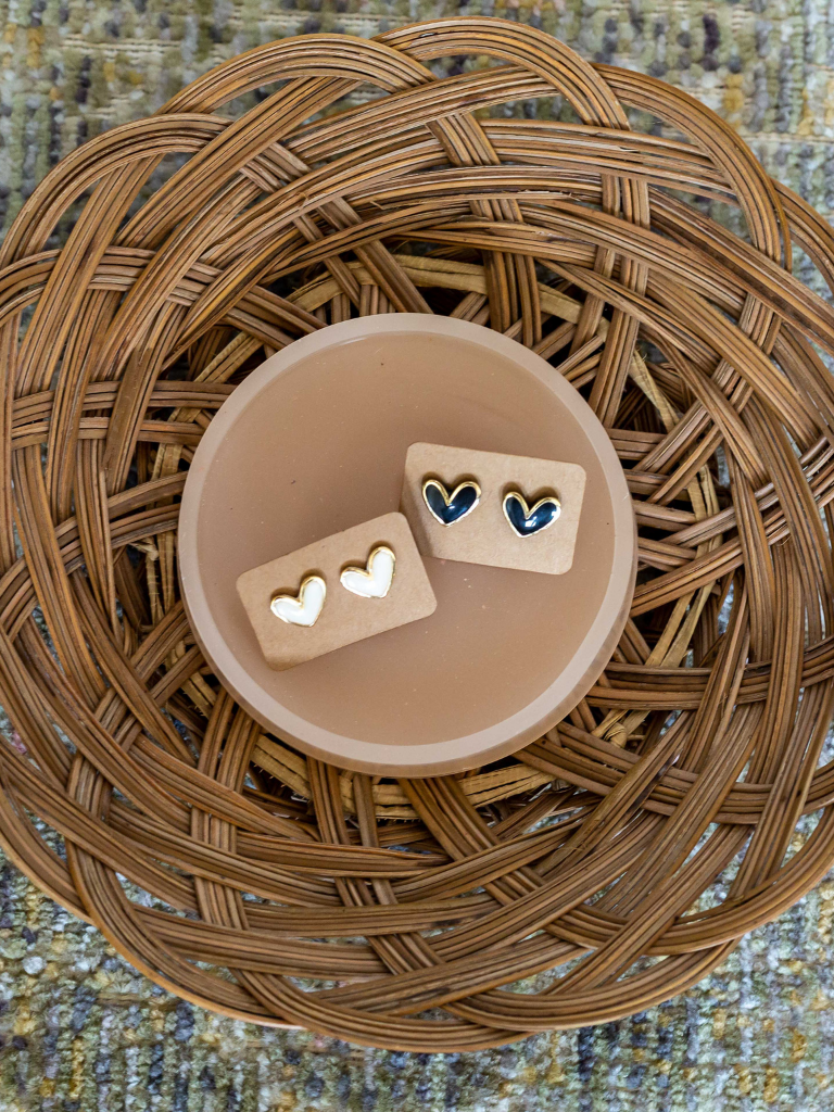 The Alaina - Tiny Heart Studs | KJ West Designs